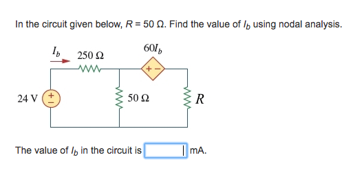 Solved In the circuit given below, R = 50 ohm. Find the | Chegg.com