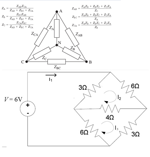 Solved Use Delta-Wye to solve for I1, please show process. | Chegg.com