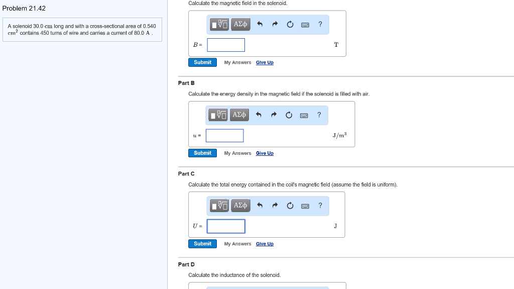 Solved Calculate the magnetic field in the solenoid. Problem | Chegg.com