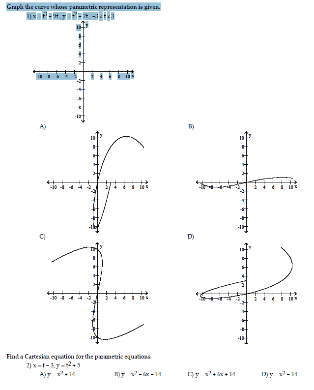 Solved Graph the curve whose parametric representation is | Chegg.com