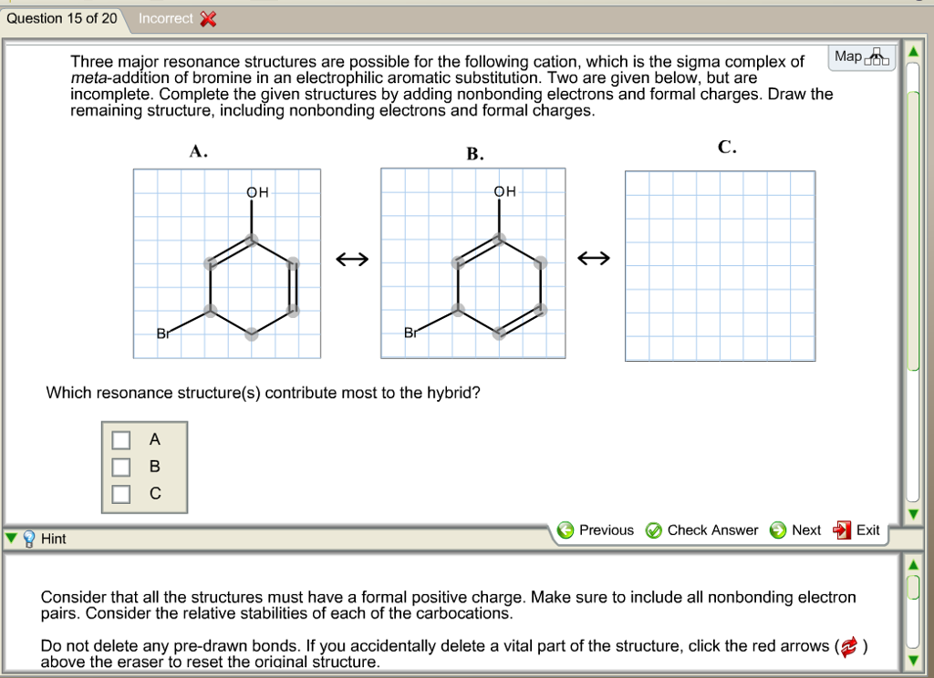 Solved Three major resonance structures are possible for the | Chegg.com