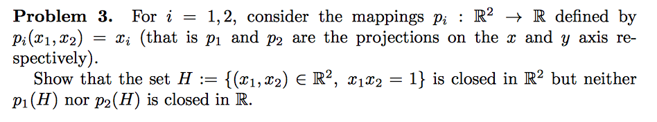 Solved Problem 3. For i-1, 2, consider the mappings pi : R2 | Chegg.com