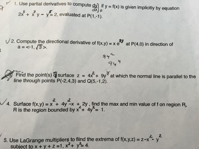 Solved Use partial derivatives to compute dy/dx if y = f(x) | Chegg.com