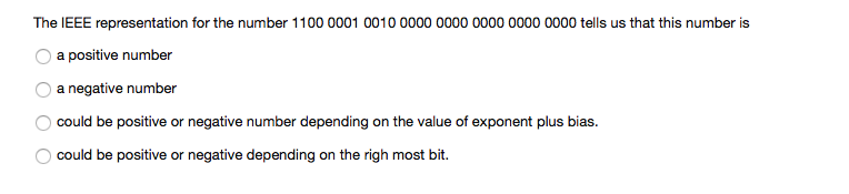 Solved The IEEE representation for the number 1100 0001 0010 | Chegg.com
