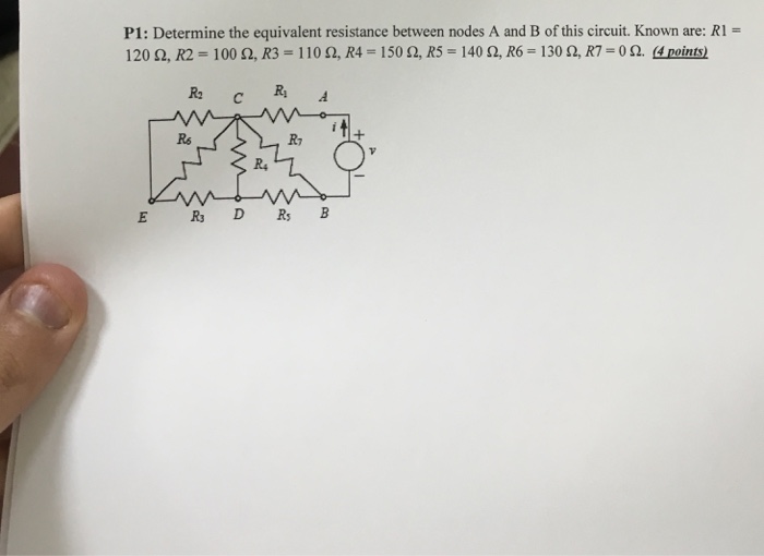 Solved Determine the equivalent resistance between nodes A | Chegg.com