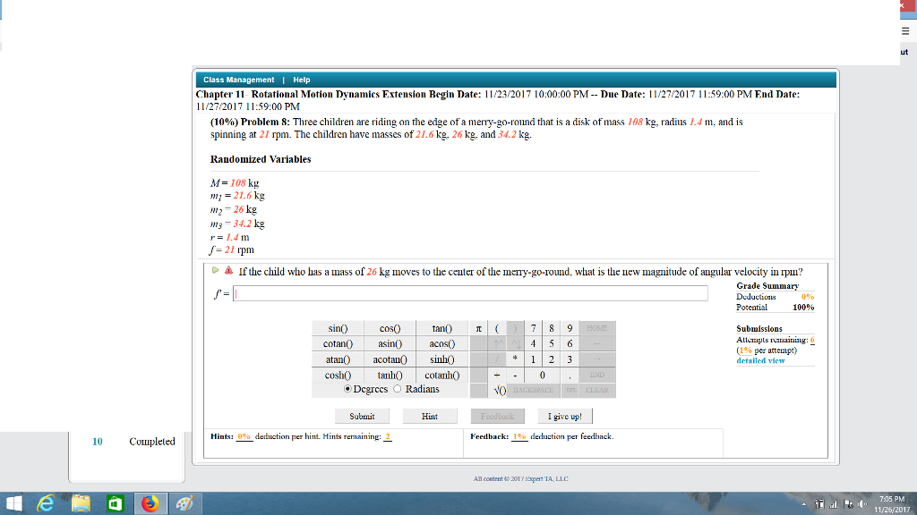 Solved ut Class Management Help Chapter 1 Rotational Motion | Chegg.com