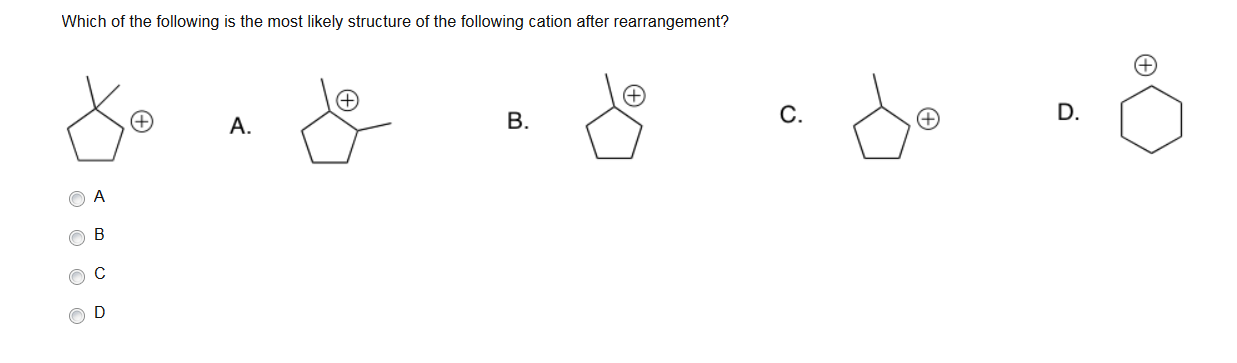 Solved Which of the following is the most likely structure | Chegg.com