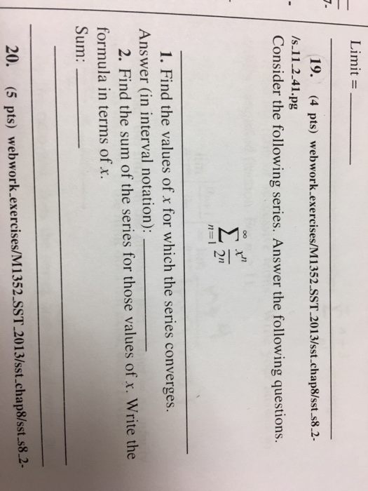 Solved Consider the following series. Answer the following | Chegg.com