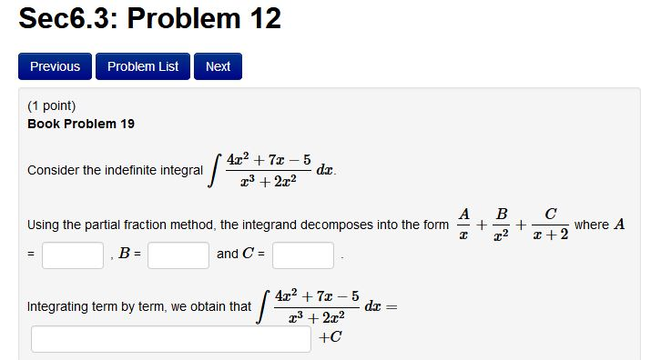 Solved Sec6.3: Problem 12 PreviouS Problem List Next (1 | Chegg.com