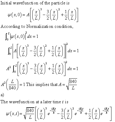 Solved Initial wavefunction of the particle is is Initial | Chegg.com