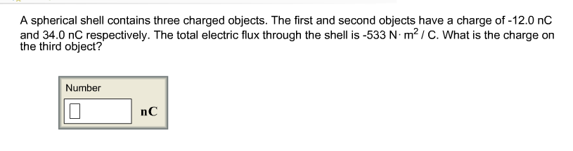 Solved A spherical shell contains three charged objects. The | Chegg.com
