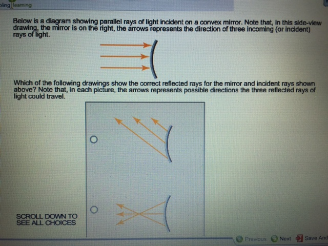 Solved Below is a diagram showing parallel rays of light | Chegg.com
