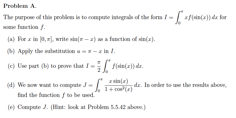 Solved The purpose of this problem is to compute integrals | Chegg.com