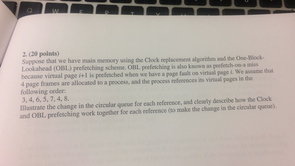 Suppose that we have main memory using the Clock | Chegg.com