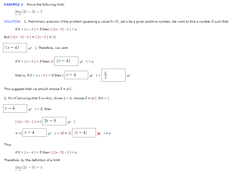 Solved EXAMPLE 2 Prove the following limit. lin (2-5)-3 | Chegg.com