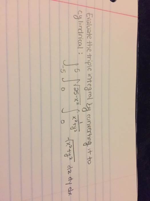 Solved Evaluate the triple integral by converting it to | Chegg.com