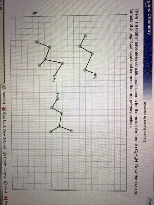 Solved There is a total of seventeen constitutional isomers | Chegg.com