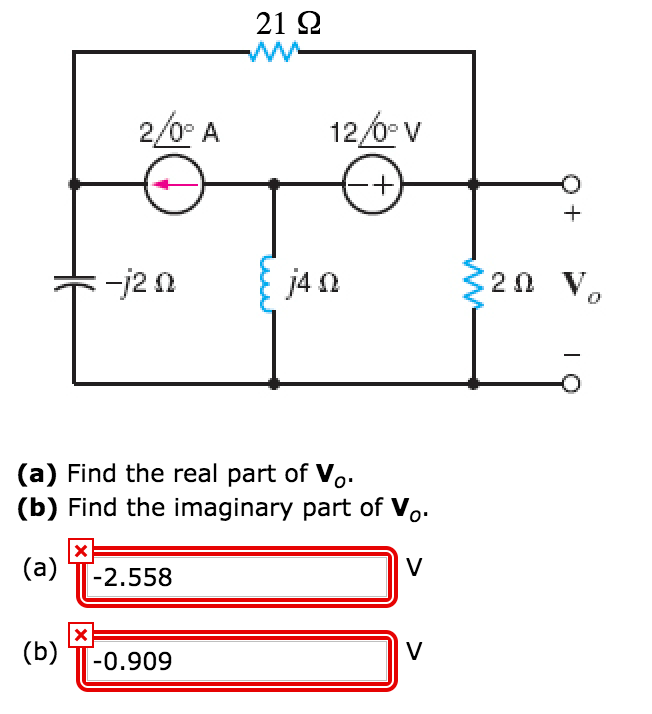 Solved Find Vo in the network in the figure below using | Chegg.com