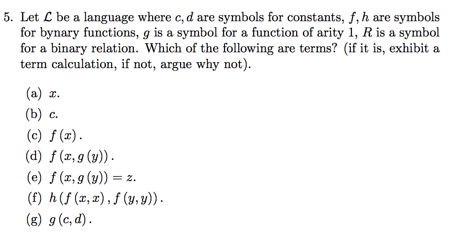 Solved 5. Let L be a language where c, d are symbols for | Chegg.com