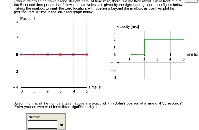 Solved John is rollerblading down a long straight path. At | Chegg.com