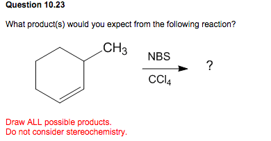 Solved Question 10.23 What product(s) would you expect from | Chegg.com