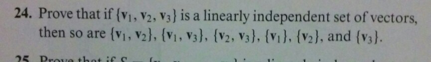 Solved 24. Prove that if {v1, v2, v3} is a linearly | Chegg.com