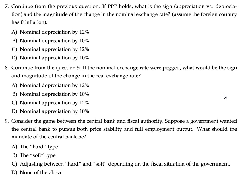 Solved Continue from the previous question. If PPP holds, | Chegg.com