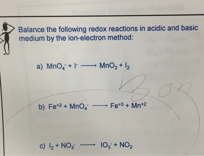 Solved Balance the following redox reactions in acidic and | Chegg.com