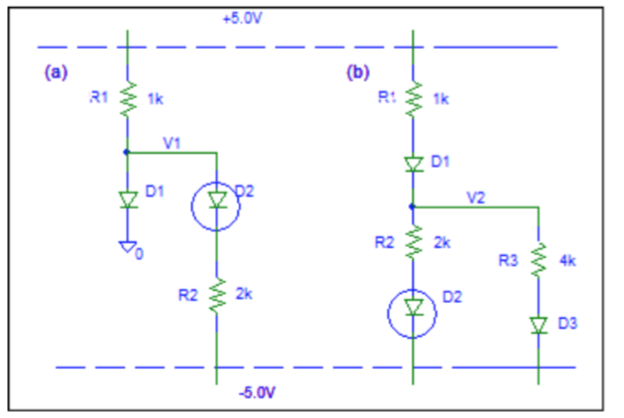 Solved Determine The Current Through Each Diode If Diode D2