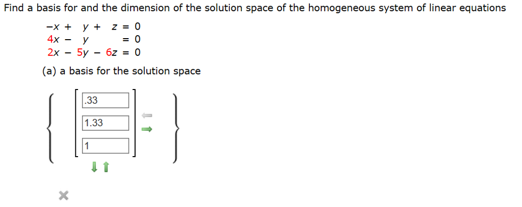 Solved Find a basis for and the dimension of the solution | Chegg.com
