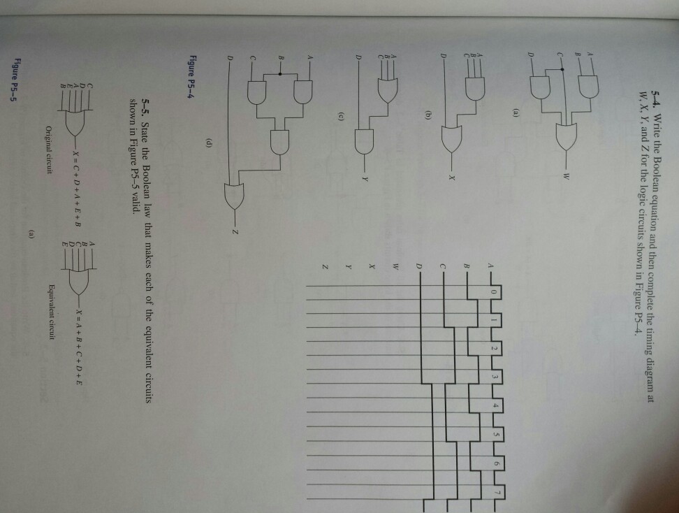 Solved Digital Electronics Boolean Algebra Chapter 5: For | Chegg.com