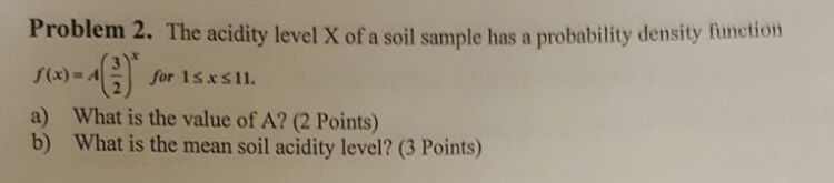 Solved The acidity level X of a soil sample has a | Chegg.com