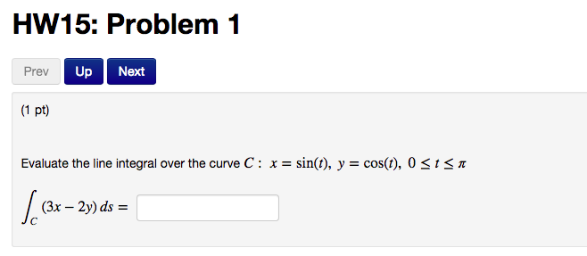 Solved Evaluate the line integral over the curve C: x = | Chegg.com