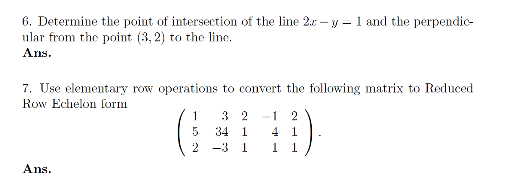 Solved Solve the problem 6 by using elementary row | Chegg.com