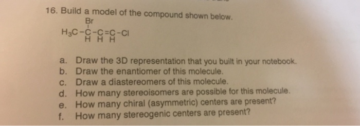 Solved Build a model of the compound shown below. Draw the | Chegg.com