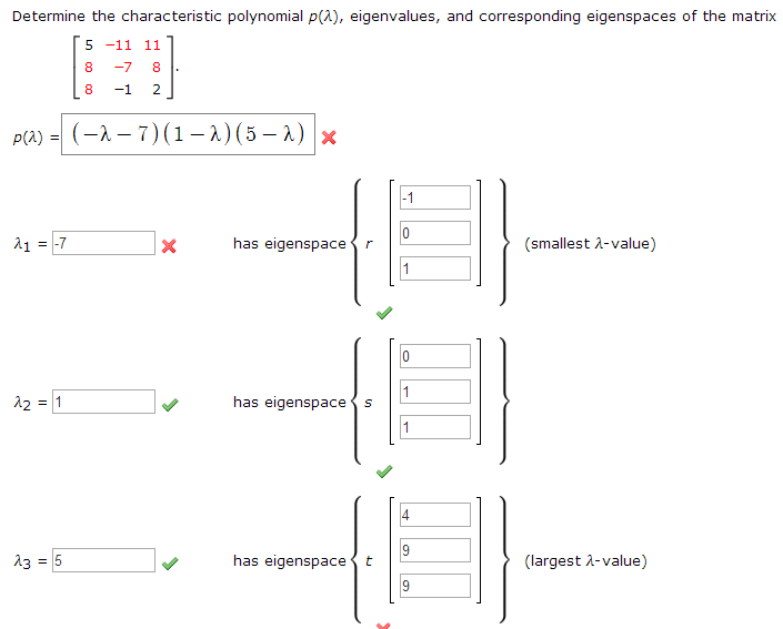 Solved Determine the characteristic polynomial p(lambda), | Chegg.com
