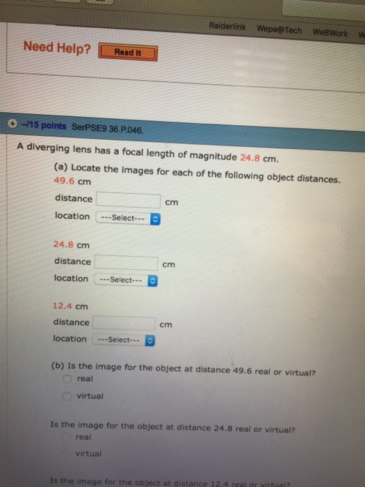 Solved Raiderlink Wepa Tech WeBwork w Need Help? Read It -15 | Chegg.com