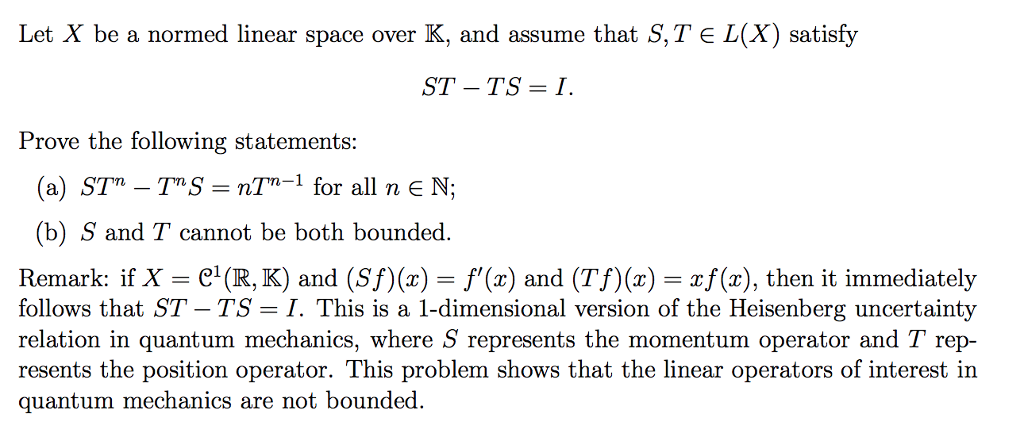 Let X be a normed linear space over K, and assume | Chegg.com