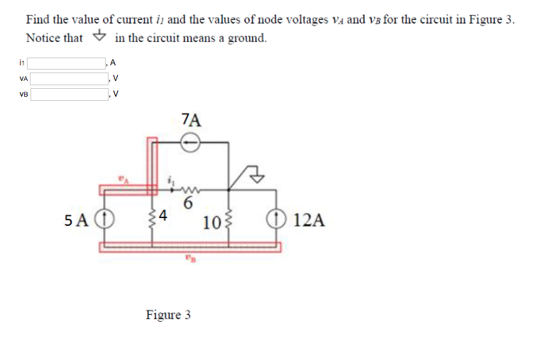 Solved Find the value of cuITent i and the values of node | Chegg.com