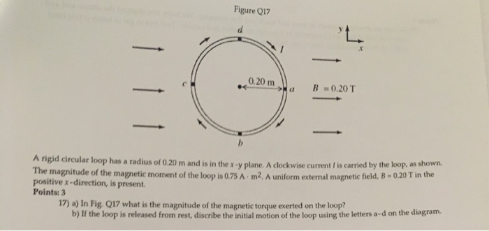 Solved A rigid circular loop has a radius of 0 20 m and is | Chegg.com
