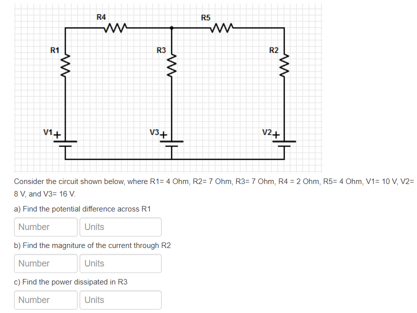 Solved Consider the circuit shown below, where R1 = 4 Ohm, | Chegg.com