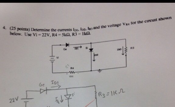 Solved Determine The currents ID1, ID2, I R3 and The voltage | Chegg.com Solved Determine The currents ID1, ID2, I R3 and The voltage | Chegg.com