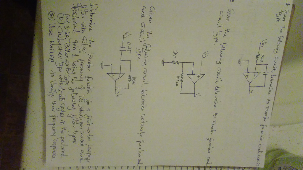 Solved Given the following circuit, determine its transfer | Chegg.com Solved Given the following circuit, determine its transfer | Chegg.com