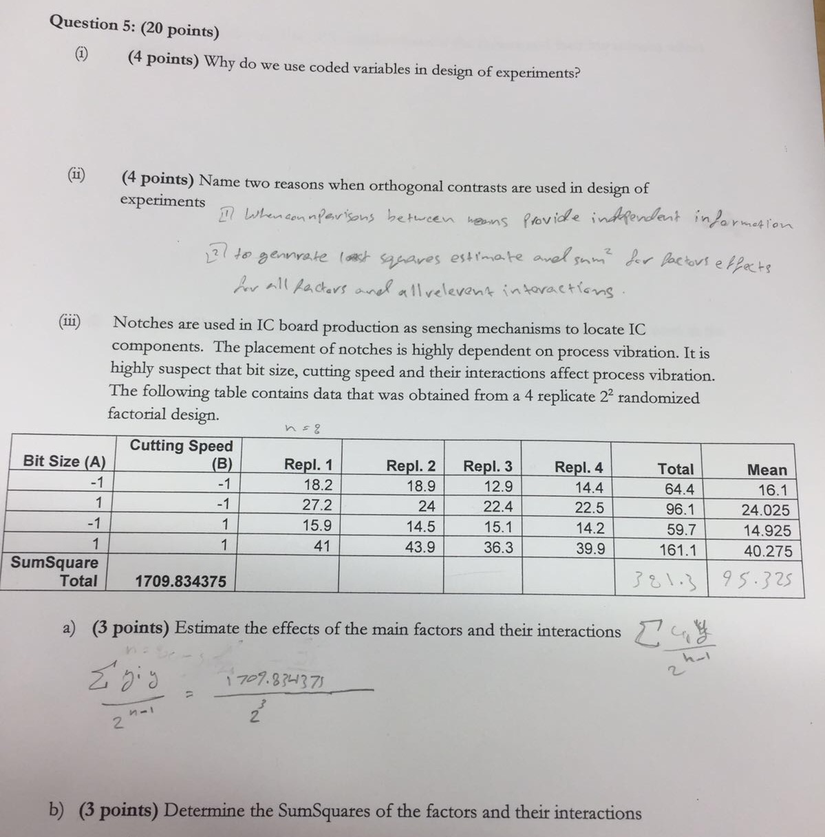 Solved Why do we use coded variables in design of | Chegg.com