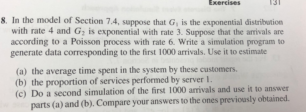 74 A Queueing System with Two Parallel Servers | Chegg.com
