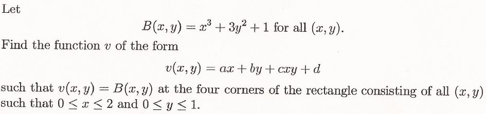 Solved Let B (z, y) = 2:3 + 3y2 + 1 for all (x,y). Find the | Chegg.com