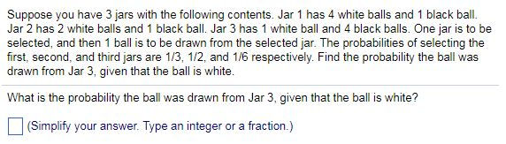 Solved Suppose you have 3 jars with the following contents. | Chegg.com