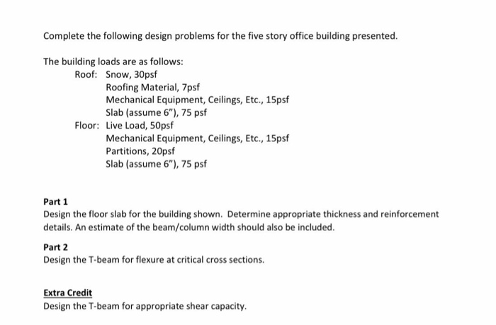 Solved Complete the following design problems for the five | Chegg.com