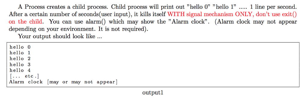 A Process creates a child process. Child process will | Chegg.com