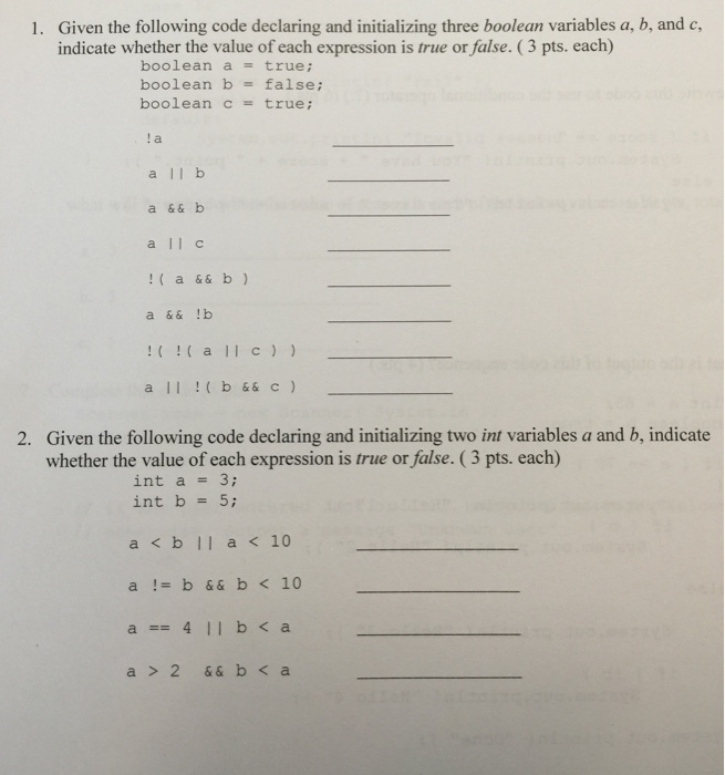 Solved 1. Given the following code declaring and | Chegg.com